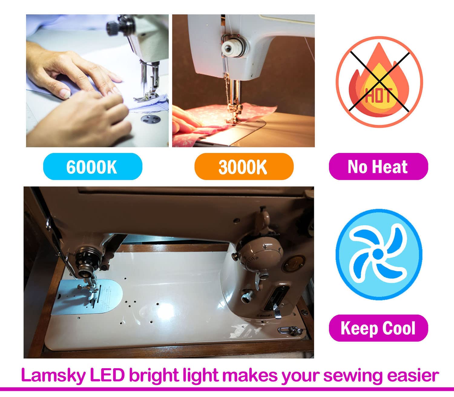 Lamsky BA15D Led Bulbs 6W Dimmable 120V,B15 Double Contact Bayonet Base,Soft Warm White 3000K,60W JD Type T3/T4 Halogen Equivalent Replaces for Pendants Ceiling Fans Sewing Machine Light(6-Pack)
