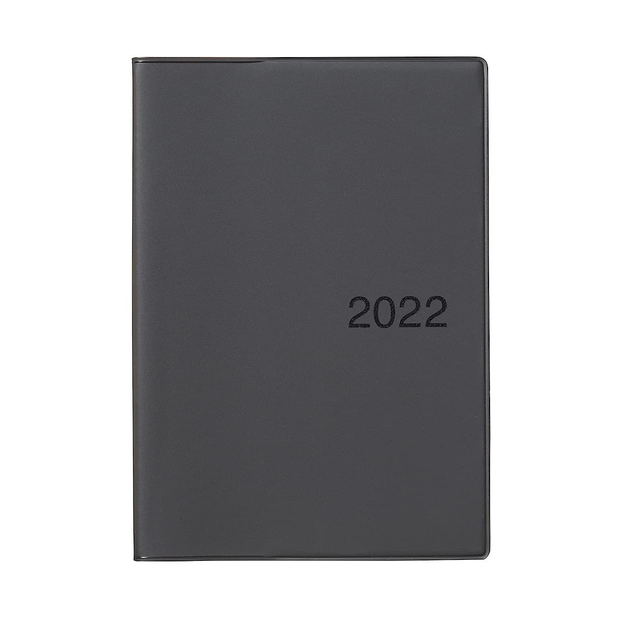 MUJI Monthly/Weekly Schedule Book 2022 B6 Size Dark Gray Beginning December 2021 Polyvinyl Chloride Cover Planner Scheduler