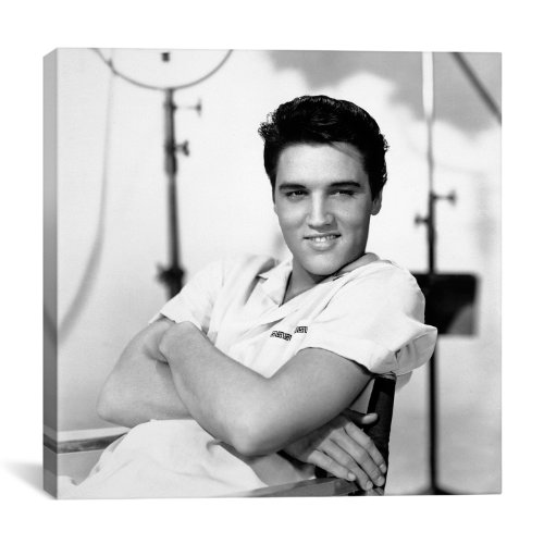 iCanvasART 10061 1950's Publicity Shot Elvis Presley 1950 Canvas Print by iCANVAS, 37 by 37-Inch, 0.75-Inch Deep