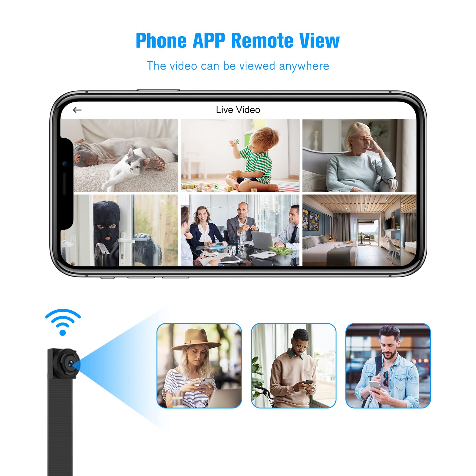 Tohsssik DIY Hidden Camera 1080P HD Mini Camera Mini Security Camera with Motion Detection,Spy Camera