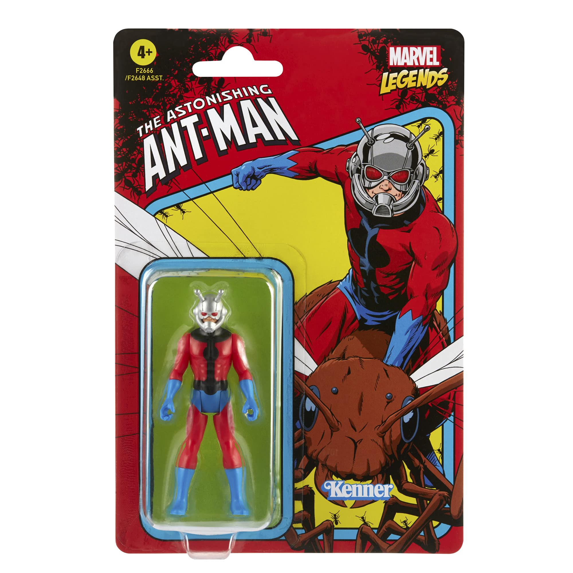 Marvel Hasbro Legends 3.75-inch Retro 375 Collection Ant-Man Action Figure Toy, Red