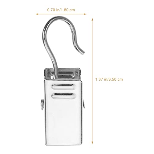 ULTNICE Drapery Hooks Stainless Steel Curtain Clips Hooks Small Patio Awining Lights Hanger Siding Clips for Hanging Tablecloth Towel Bathroom 60pcs Metal S Hooks