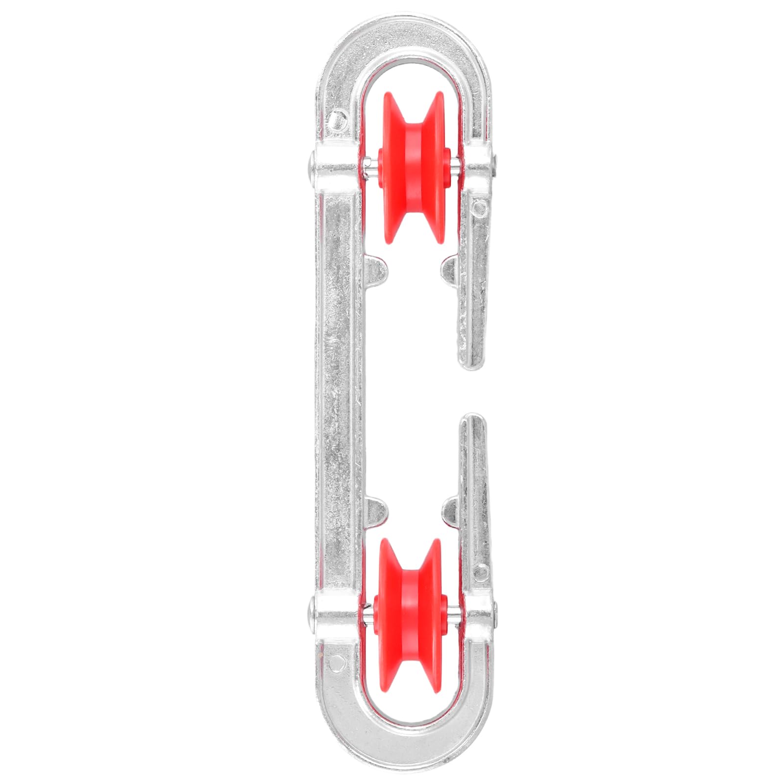 TAICHEUT 6Pcs Clothesline Spreader, 18.5 x 4.5 x 3.8cm/7.3 x 1.8 x 1.5 inches Sliver Aluminum PP Clothesline Tightened Clothes Line Pulley for Long Clothesline and Heavy Loads
