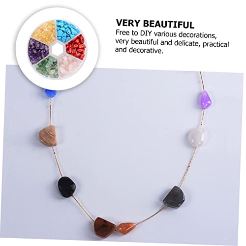 Veemoon 1 Box DIY Accessories Crystal Chips Ear Peircing Kit Mini Chips DIY Jewelry Beads Gemstone Chips DIY Anklet Beads DIY Jewelry Supplies DIY Making Beads Decorative Beads Accessories
