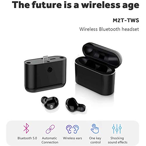 TBIIEXFL Earbuds Headphones Touch Control with Charging Case Waterproof Stereo Earphones in-Ear Built-in Mic Headset Premium Deep Bass for Sport (Color : D)