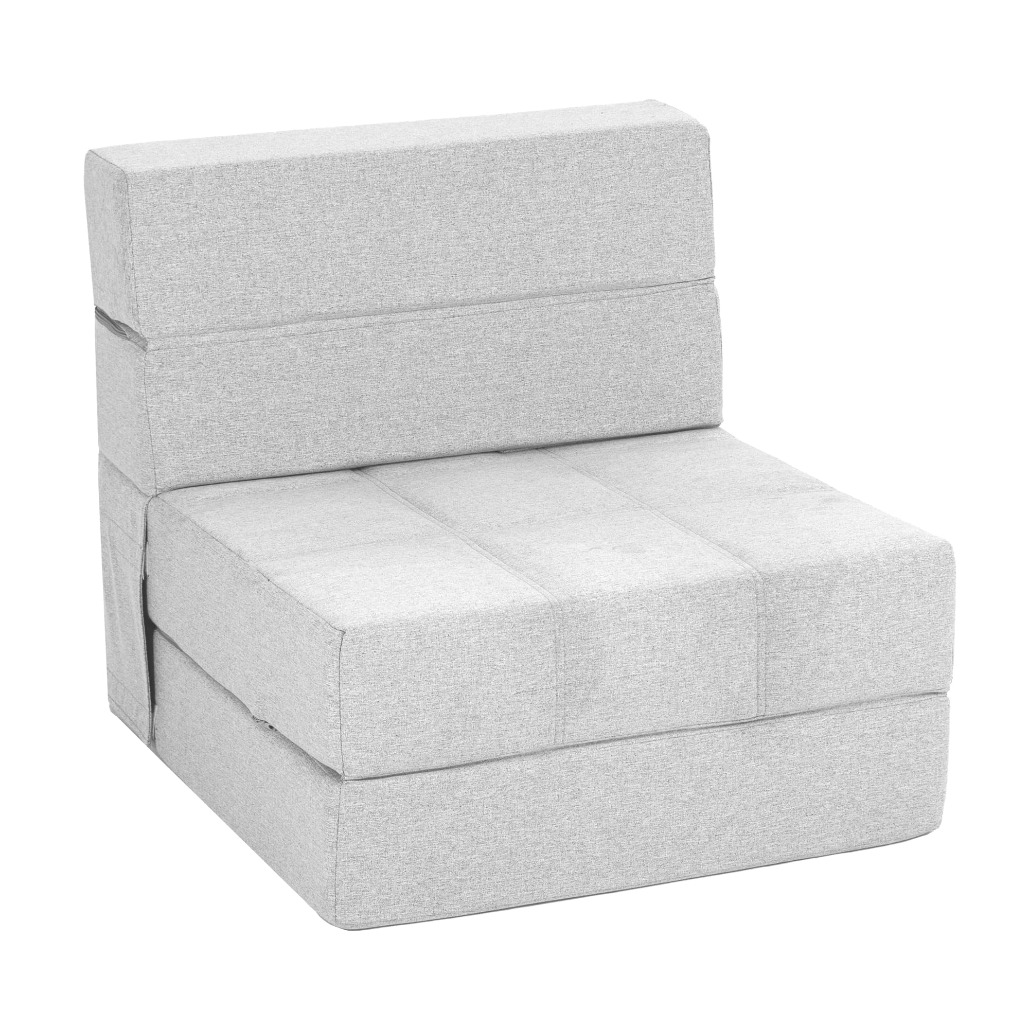 VINYUSE Folding Sofa Bed,Convertible Sleeper Chair Floor Couch,7 inch High Resilience Memory Foam, Futon Sofa Sleeper Chair with Washable Cover for Living Room/Bedroom 76" x 29" x 7",Grey