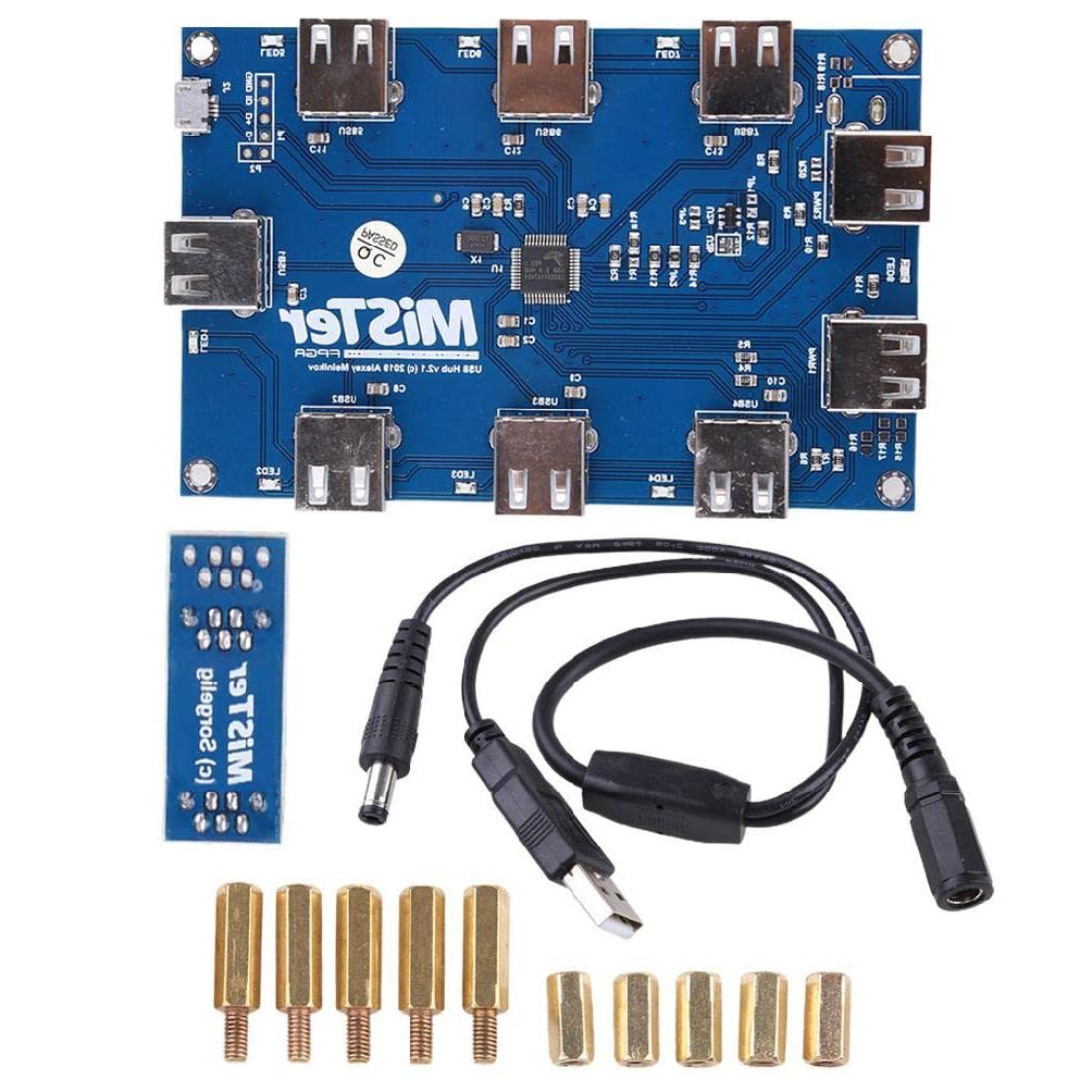 TONKBEEY Manual Welding Mister USB HUB v2.1 Extender Board for Mister FPGA 7 USB Ports Mister IO Board Set for Terasic DE10-Nano Floppy Drive 3.5 External