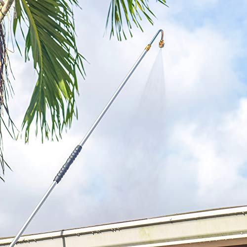 Sun Joe SPX-SRL9 Universal Sky Lance Extension Spray Wand for Most Gas and Electric Pressure Washers Rated up to 4000-PSI Max, w/ 4-Piece Accessory Kit, 9-Foot