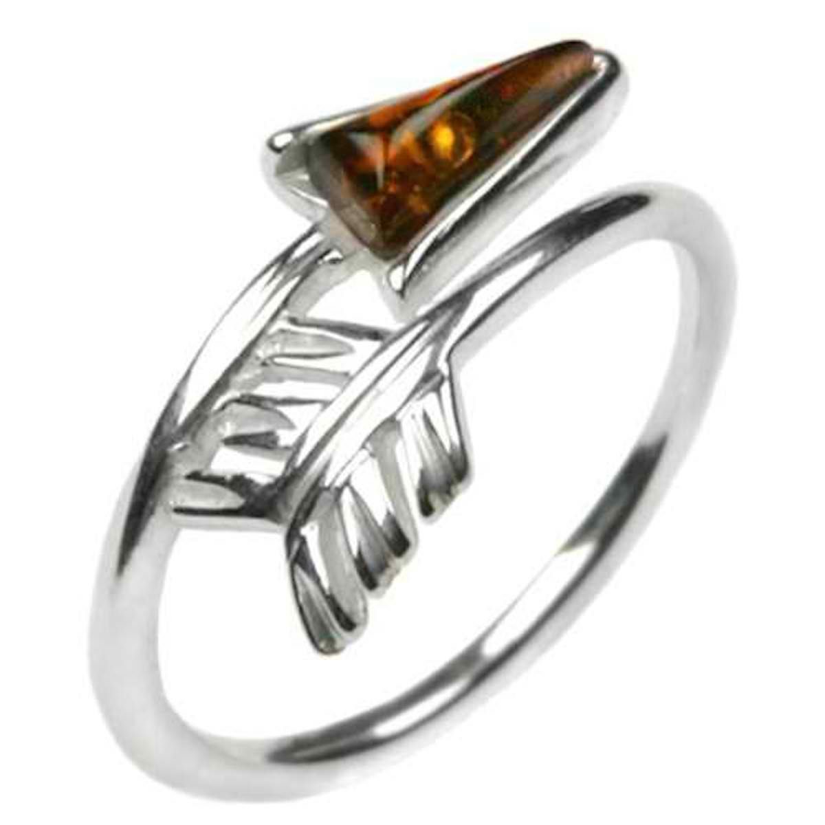 Ian and Valeri Co. Amber Sterling Silver Arrow Ring