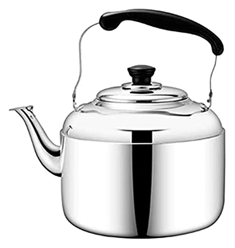 XENITE Classic Kettle Whistling Kettle for Gas Hob Stainless Steel Whistle Teapot, Ergonomic Handle, 4-8L Large Capacity Household Teapot for Kettle Kitchen Induction Hob Kettle Teapots