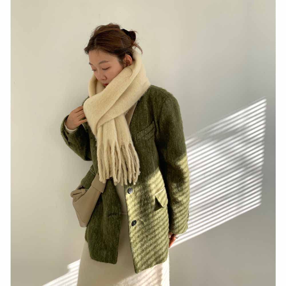 OUNIYA Premium Large Chunky Scarf Colorful Cashmere Feel Oversized Scarves Blanket Soft Big Wool Thick Winter Warm Women