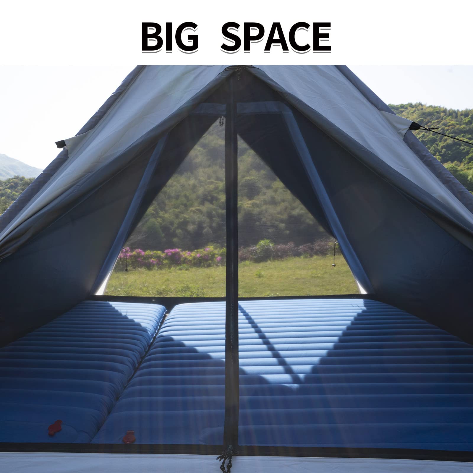 MOBI GARDEN Pyramid Camping Tents Pyramid Tent 2-3 Persons for Outdoor Glamping Waterproof