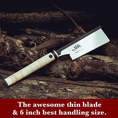SUIZAN Japanese Pull Saw Hand Saw 6 Inch Dozuki Dovetail Saw Tenon Saw for Woodworking tools Gifts