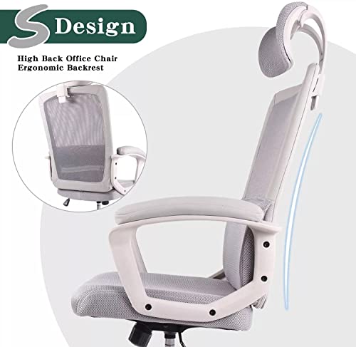 XBWEI Mesh Office Computer Swivel Desk Task Ergonomic Executive High Back Chair