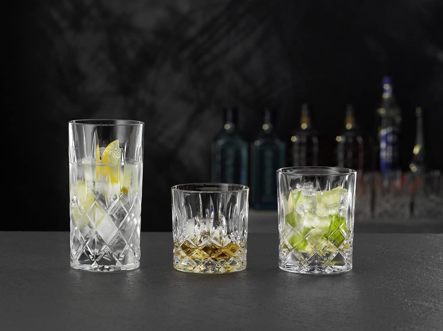 Nachtmann Brand Noblesse Collection, Single Old-Fashioned Glasses, Set of 4, Durable Crystal SOF Glass, Diamond Design, 245 ml/ 8.66-Ounce, Dishwasher Safe
