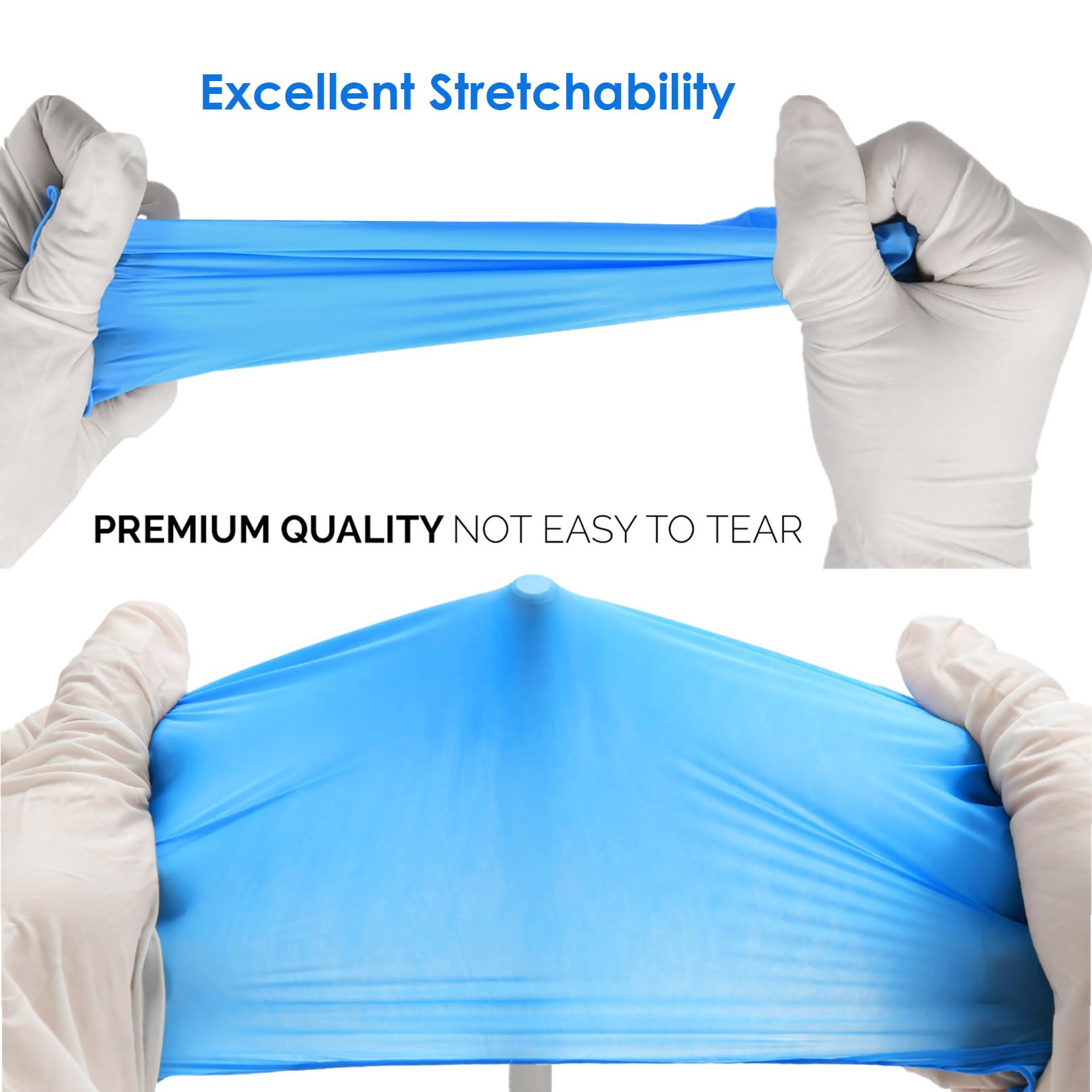 JMU Disposable Vinyl Exam Gloves Small 100 Count Latex Free Powder Free,Latex Free, Blue