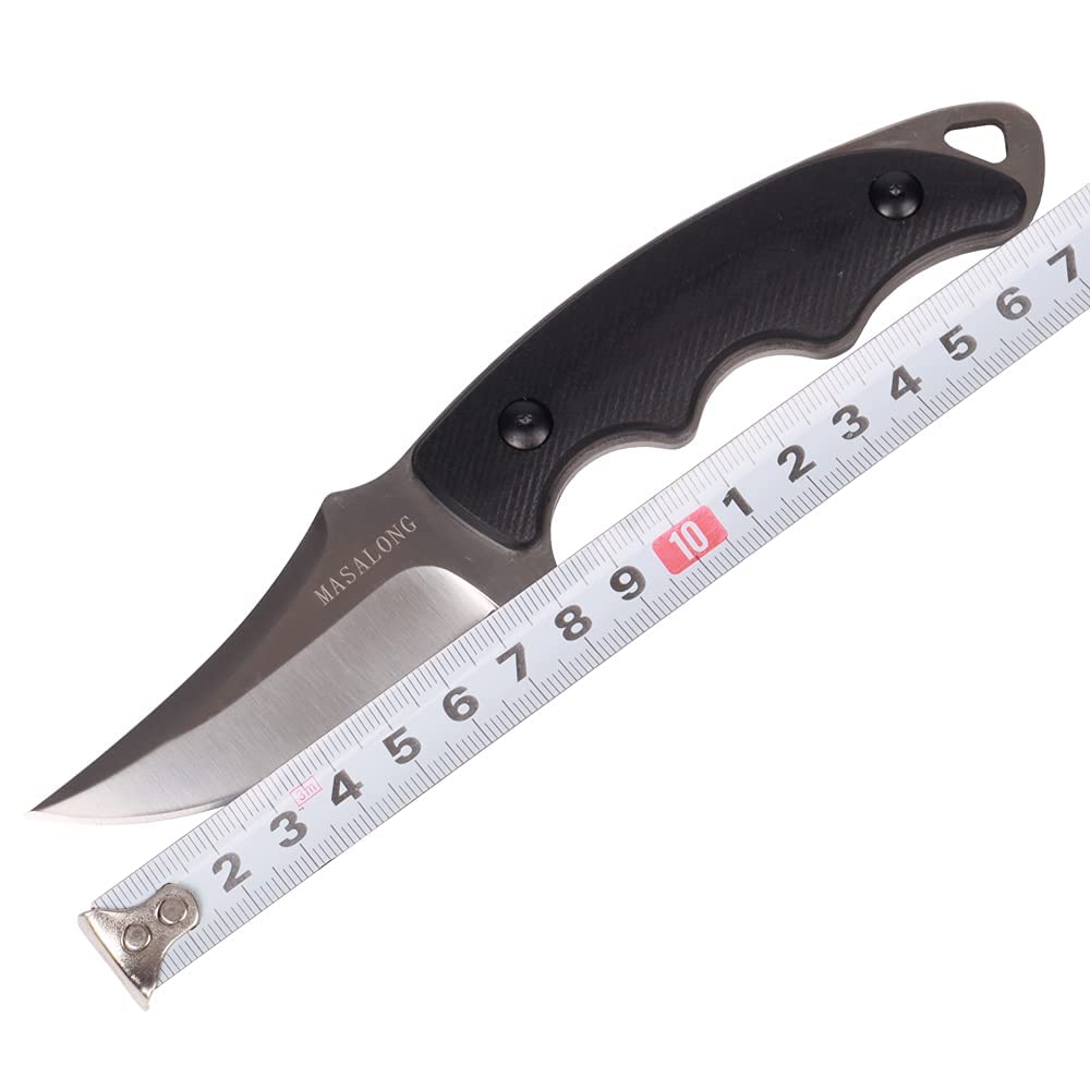 MASALONG Kni230 Fixed Blade Knife With Kydex Sheath for Self Defense Camping EDC Hunting Full Tang Design