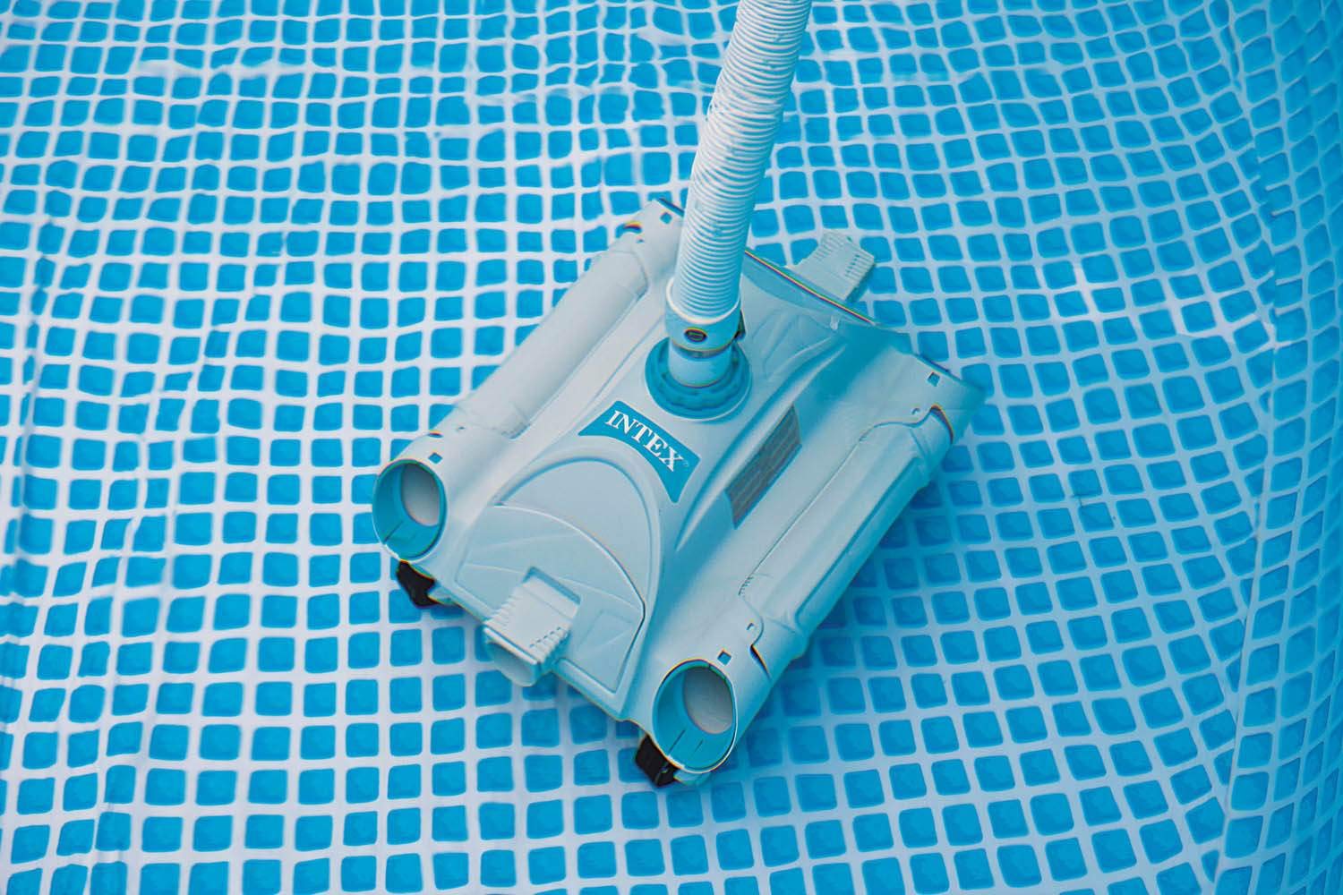 Intex 2100 GPH Above Ground Pool Sand Filter Pump w/ Automatic Pool Vacuum