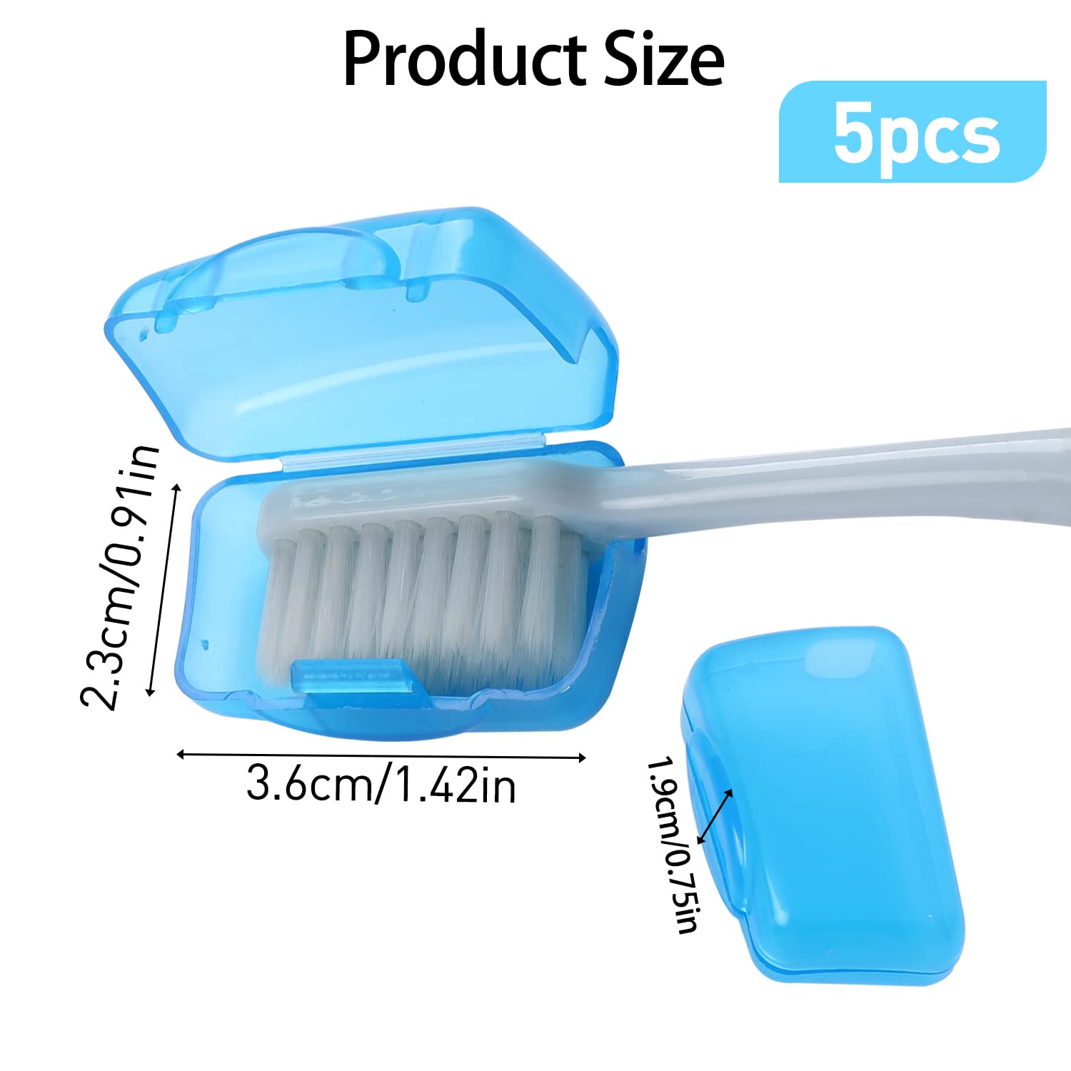 Sliverdew 5 Pcs Toothbrush Head Holder for Travel Blue Pink Toothbrush Covers Portable Toothbrush Head Container Caps Toothbrush Head Protector Covers Toothbrush Case for Home Office Outdoor