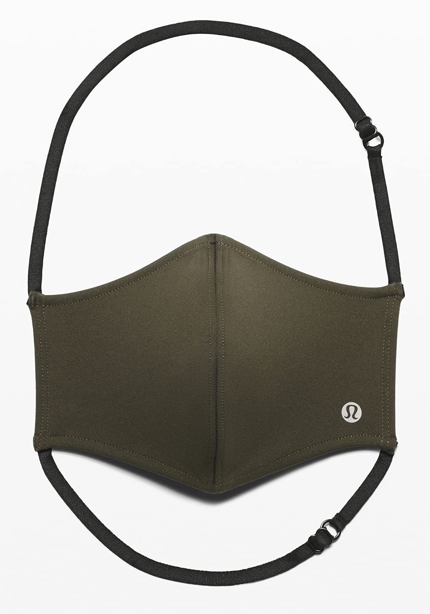 Lululemon Athletica Double Strap Face Mask (Dark Olive), One Size