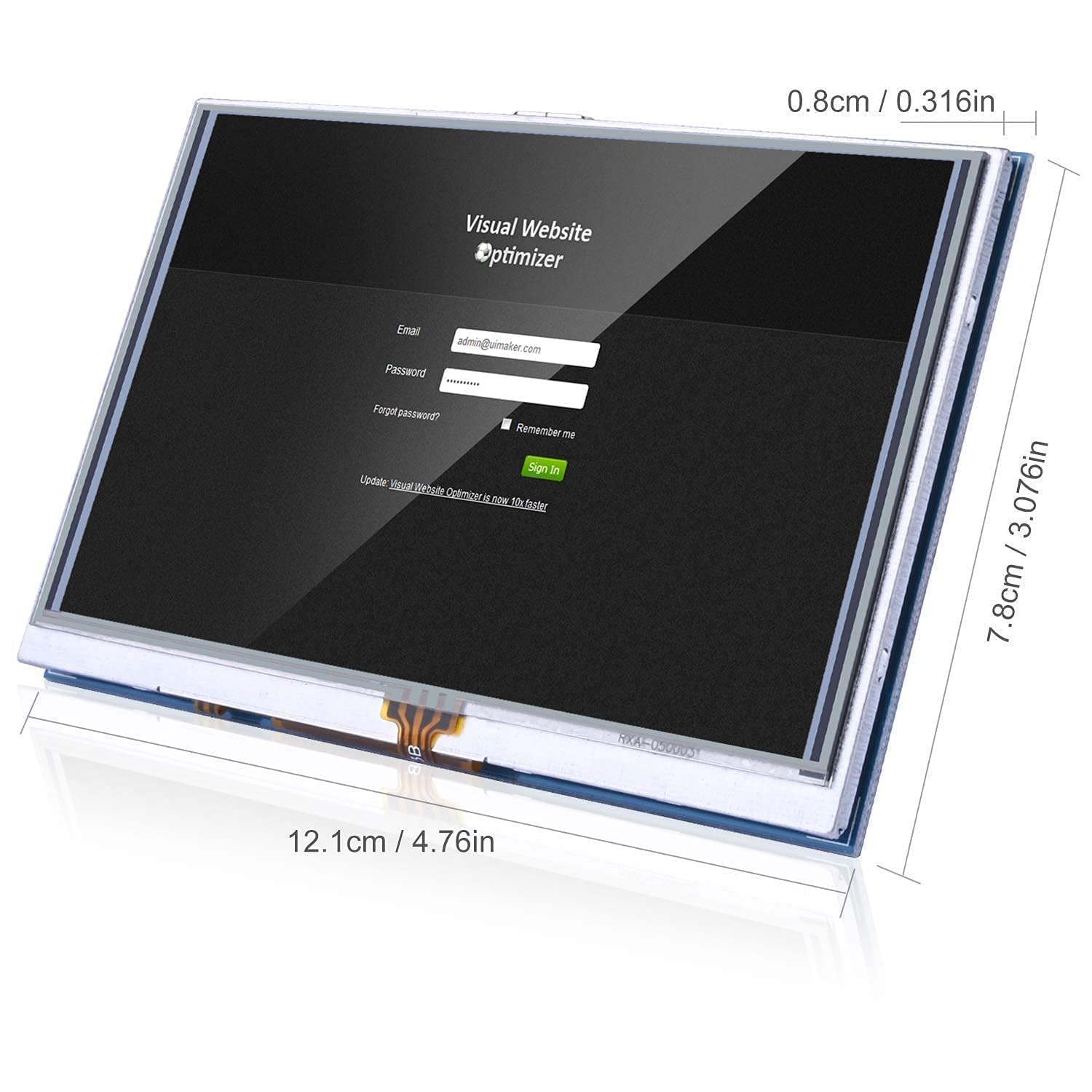 kuman 5 inch Resistive Touch Screen 800x480 HDMI TFT LCD Display for Raspberry Pi 3 2 Model B RPi 1 B B+ A A+