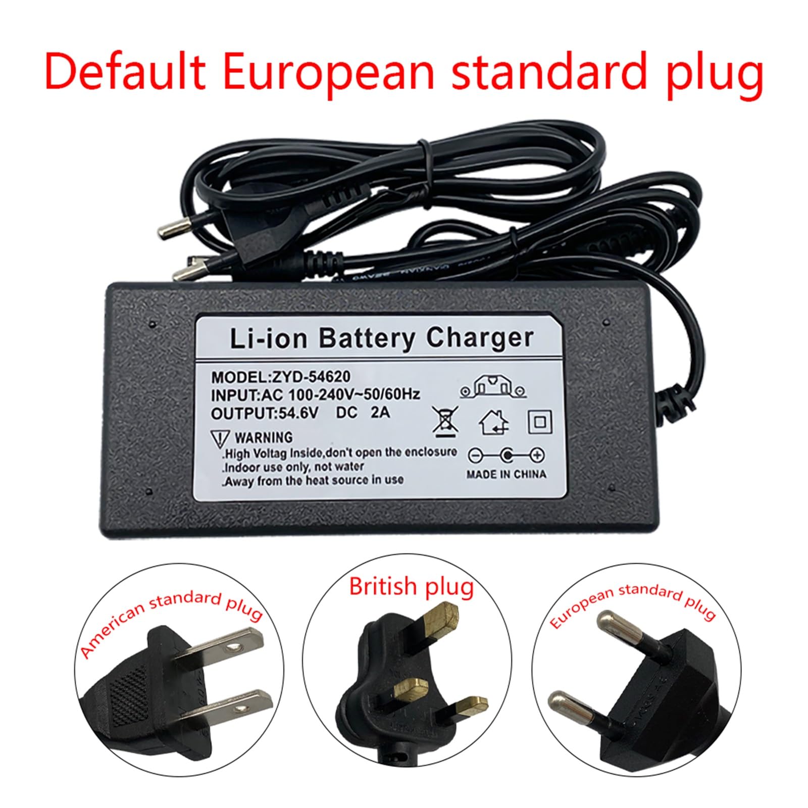 HefddEHY 48V 14000Mah Lithium-Ion Battery Pack,Built in 20A BMS,with T Connector + 54.6V 2A Charge,for 250W- 1000W E-Bike Electric Bicycle Scooter
