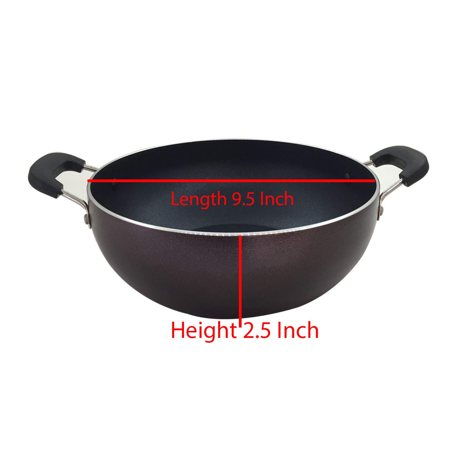 Non-Stick Cookware Cooking with glass lid Multipurpose Use for Home Kitchen Non Stick Frying Wok Flat Bottom
