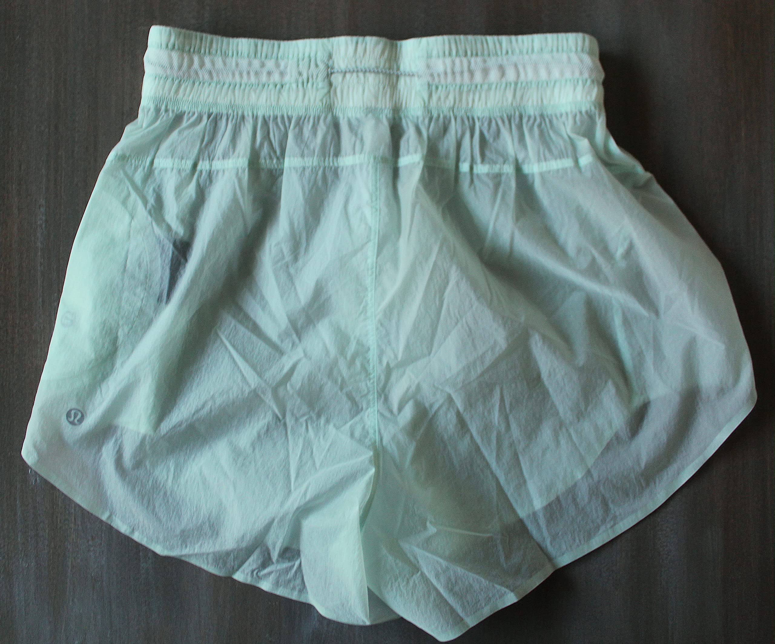 Lululemon Women's Step Out 3" High Rise Shorts Womens Size 6 Ocean Air Green Sheer Short