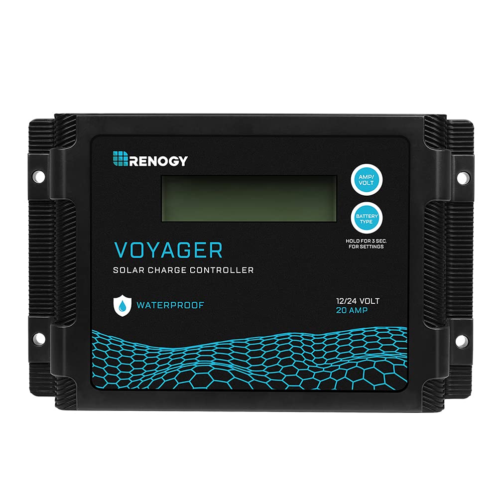 Renogy Flexible Solar Panel 175 Watt 12 Volt Monocrystalline Semi-Flexible Bendable Mono Off-Grid Charger and Renogy Voyager 20A 12V/24V PWM Waterproof Solar Charge Controller Bundle