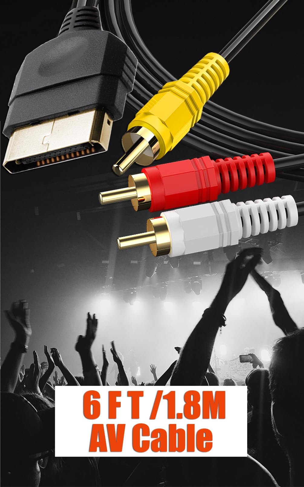 LEAGY 6 ft AV Cable and 5 ft AC Power Cord for Xbox