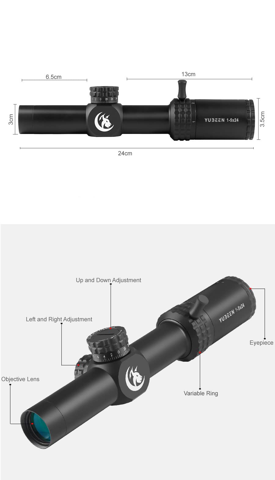 Nabila 1-5x24 Rifle Scope Second Focal Plane(SFP) Miling Reticle with Scope Rings 30mm Picatinny High Profile&Anti-Cant Level