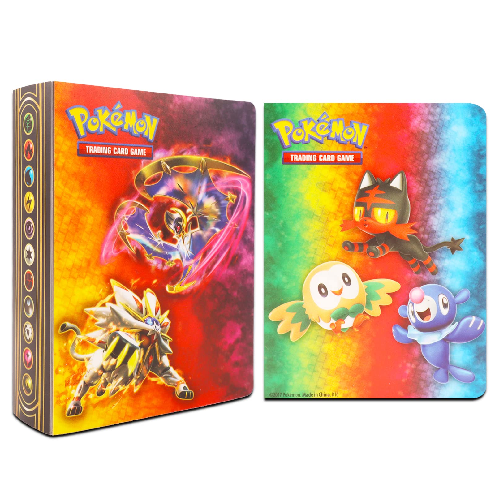 pokeball Pokemon Binders for Cards Bundle ~ 6 Pack Assorted Pokemon Album Card Holder, Each Holds 60 Cards Plus Door Hanger | Pokemon Card Carrying Case, Mini