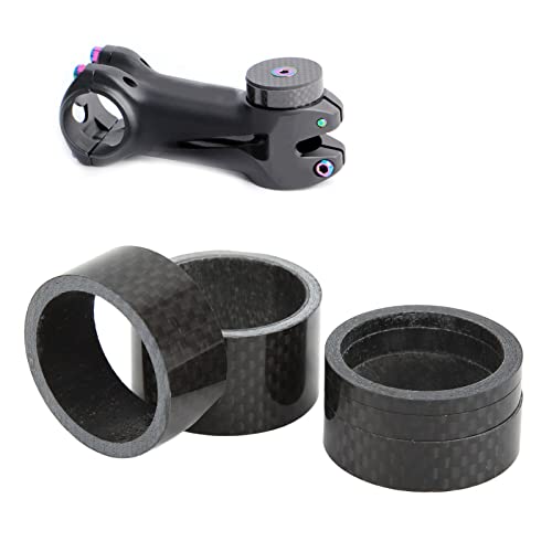 Kadimendium Bike Stem Spacers, 28.6mm ID Bicycle Front Fork Washer Carbon Fiber Light Weight Accurate for Road Bicycles