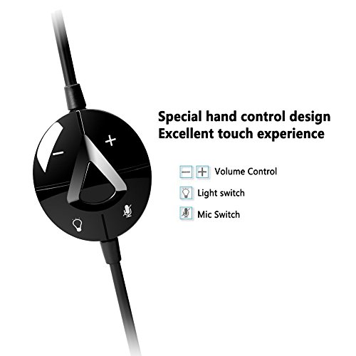 Somic G938 Virtual 7.1 Surround Sound Gaming Headset for PC, Compatible with PS4 and Laptop, Mic and LED Lights, USB Plug