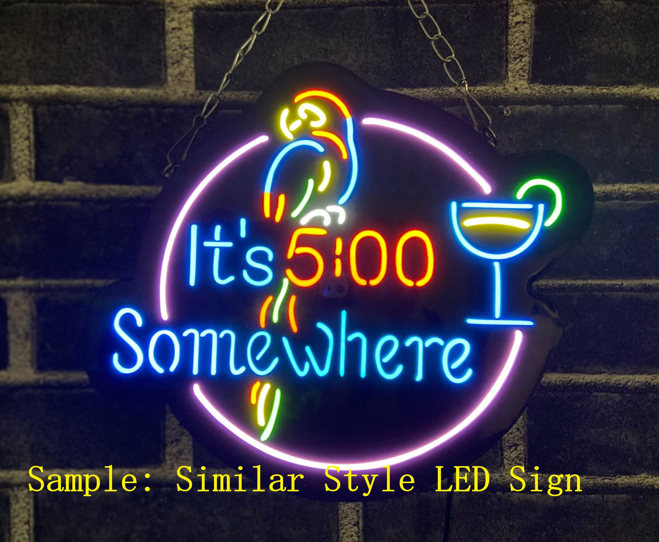 Queen Sense 10" Vivid Millers Lite Shamrock Clover LED Sign Light Lamp Cute Bright Neon Wall Decor NST094