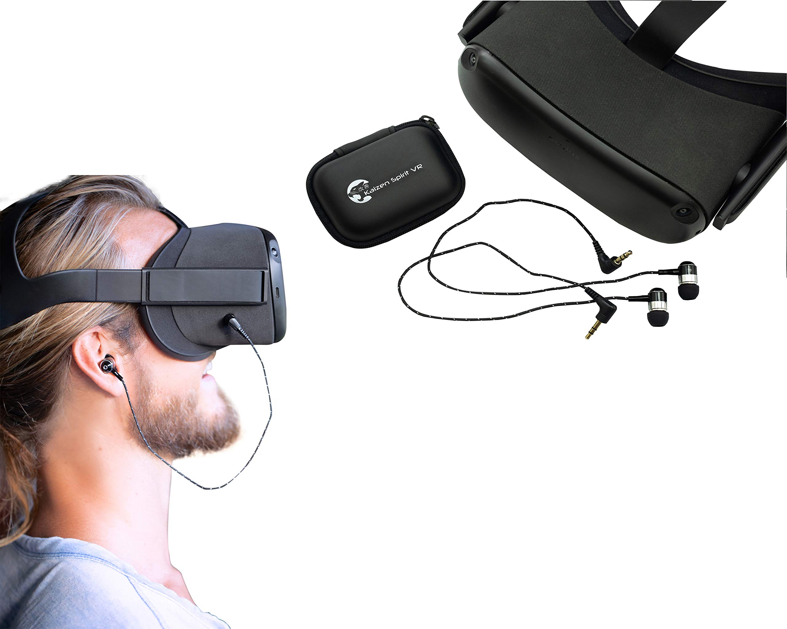 Kaizen Spirit VR Headphones | Compatible with Oculus Quest | Designed as Oculus Quest Headphones, Oculus Quest Earbuds | Oculus Quest Accessories