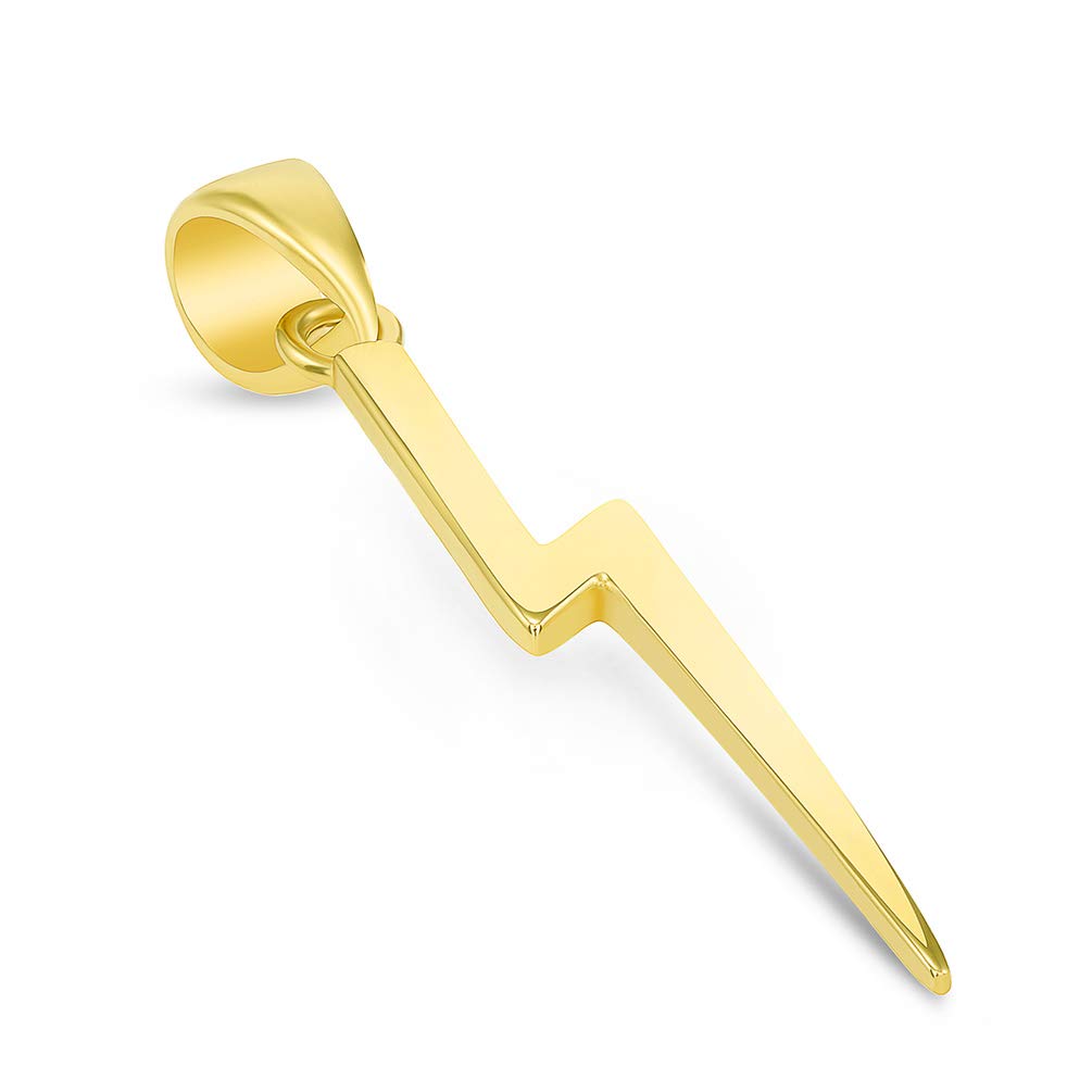 Jewelry America Solid 14k Yellow Gold Lightning Bolt Pendant