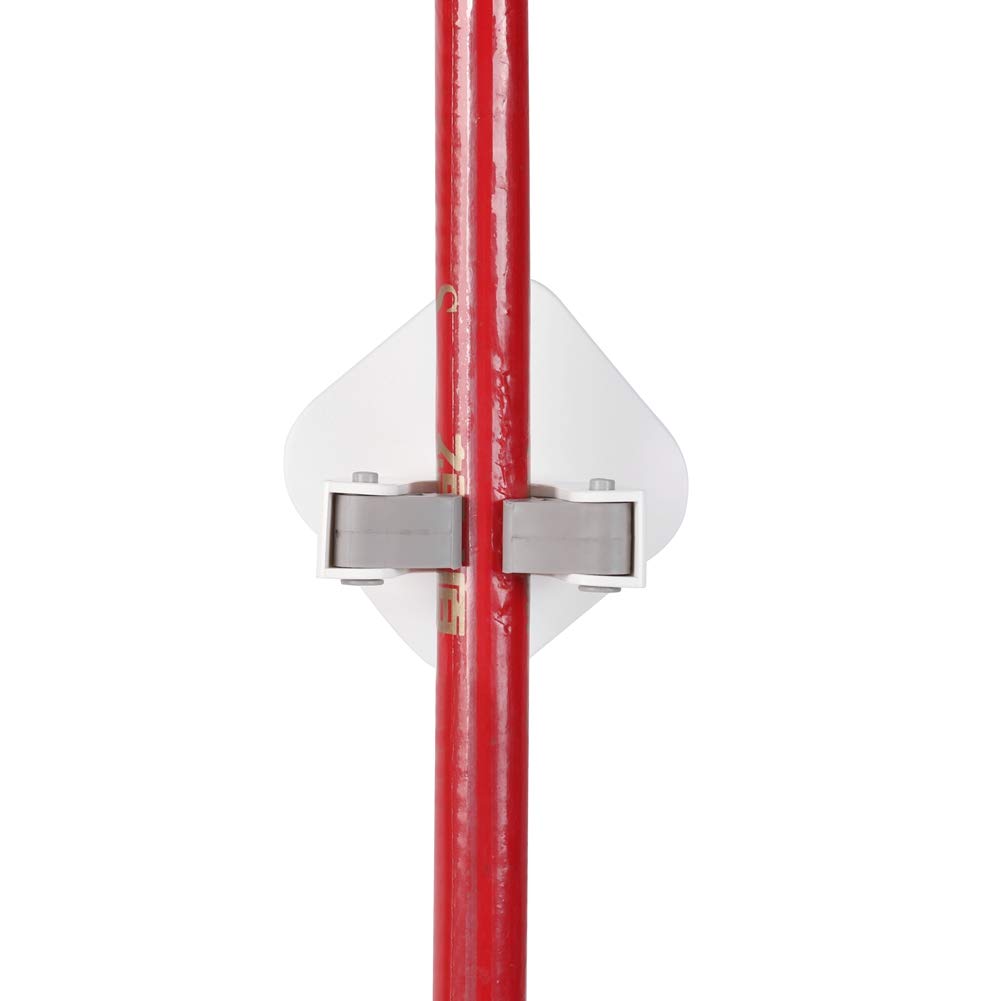 Tharyee Multifunctional Bathroom Seamless Wall Mop Hook Mop Grippers Broom Holder Hanger Rack Holder Clip for Broom