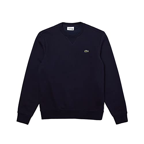 Lacoste Men's Crewneck Fleece, Navy Blue/Navy Blue, XX-Large