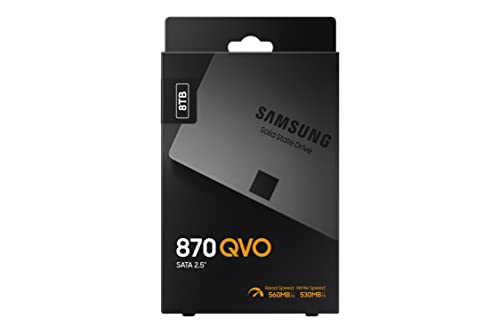 SAMSUNG 870 QVO 8 TB SATA 2.5 Inch Internal Solid State Drive (SSD) (MZ-77Q8T0), Black