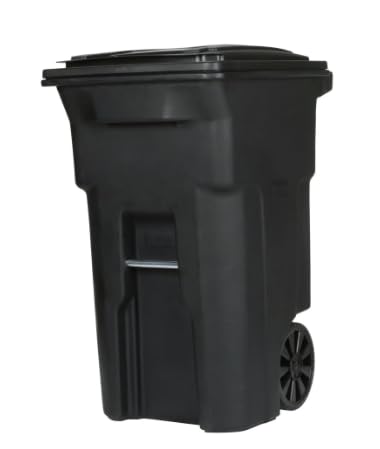 Toter 64 Gallon Black Garbage can with Wheels and lid