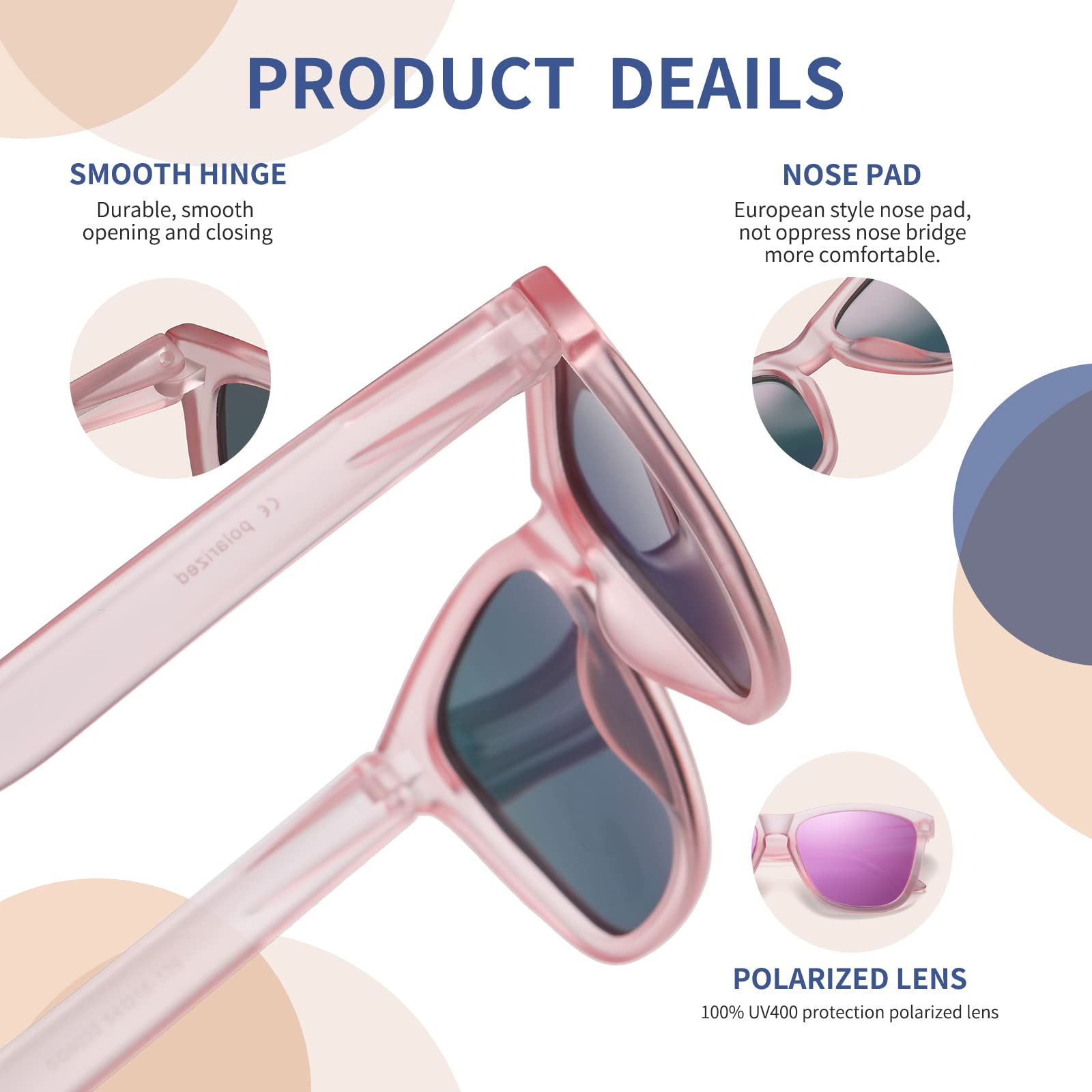 Polarized Sunglasses for Women Men Classic Retro Designer Style Fashion UV400 Protection