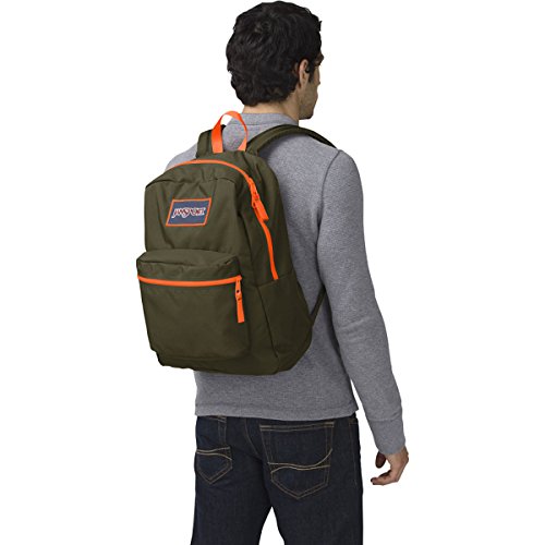 JanSport Overexposed Backpack - 1550cu in Green Machine/Fluorescent Orange, One Size