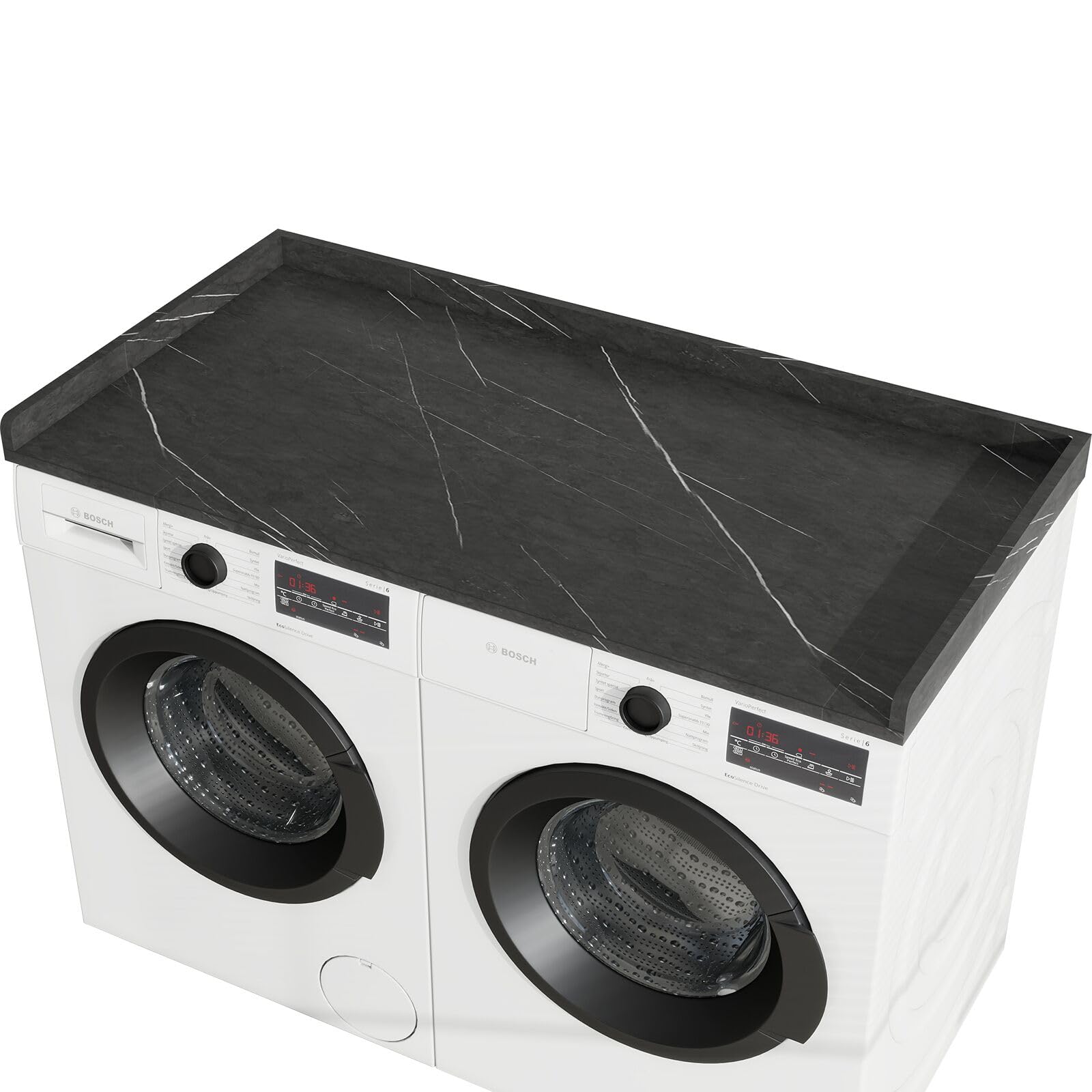 vomavex Washer Dryer Countertop, 54" Width * 27.4” Depth Washer and Dryer Covers for The Top for Laundry Room Organization, Washer and Dryer Countertop Shelves, Greige