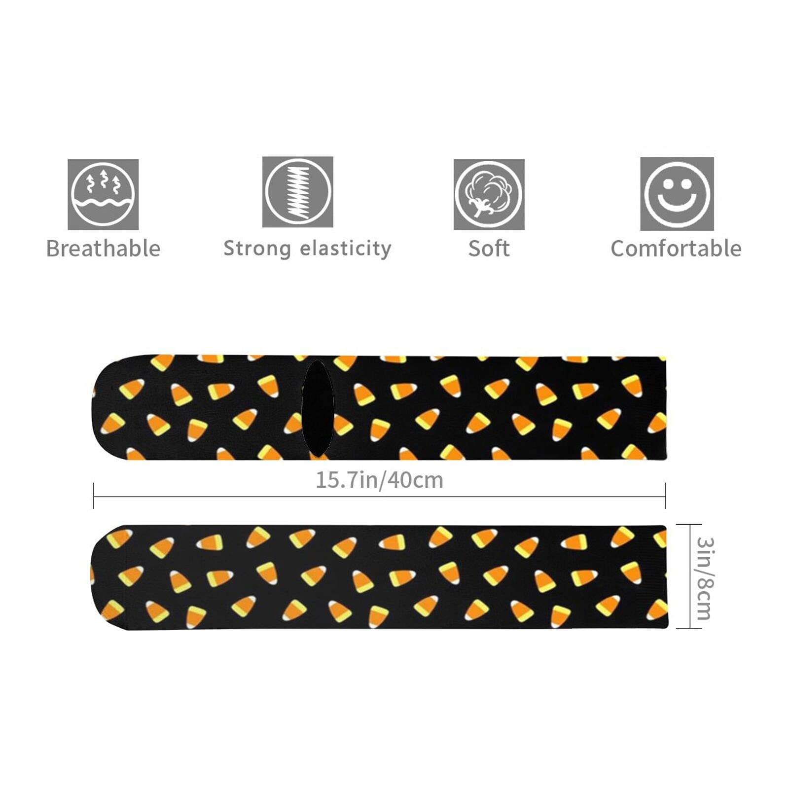 lvhrui Candy Corn Black Halloween Candy Men Athletic Ankle Socks Cushion Running Socks for Men&Women Cotton Socks Crew Socks 15.7
