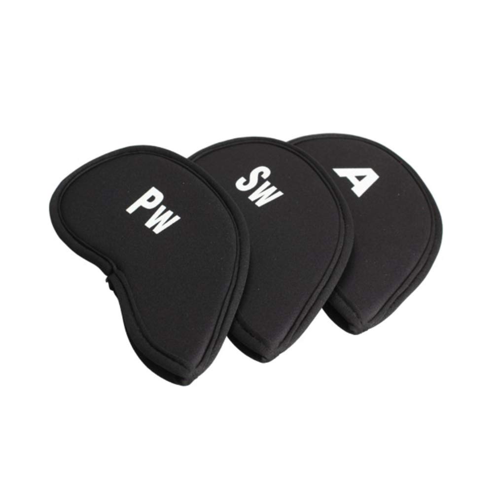 LARATH 10 Pcs Golf Club Iron Head Covers Sports Neoprene Covers Elastic Standard Protection Sleeves with Number Marks