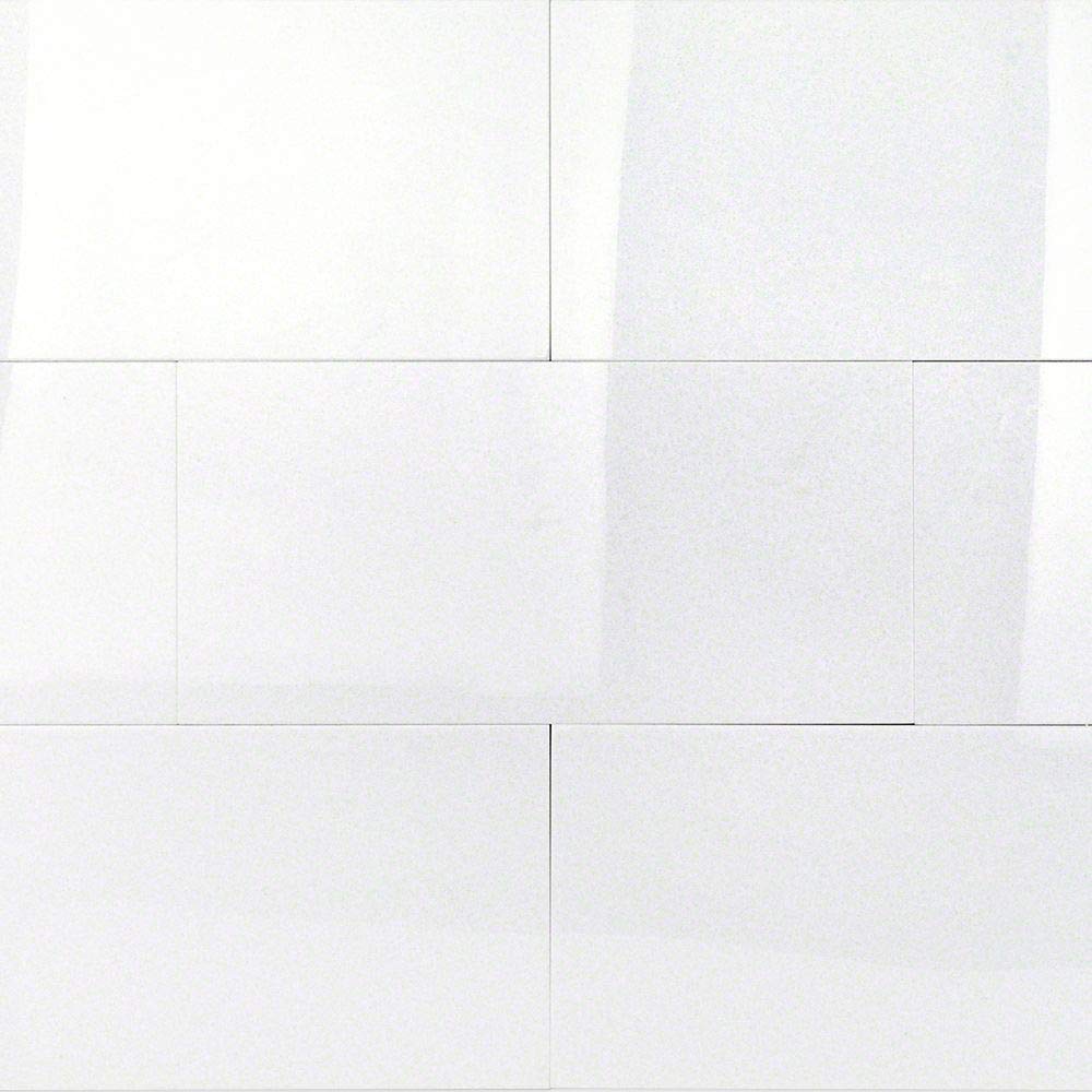 Lucid White 6 in. x 12 in. Polished Nano Glass Porcelain Floor and Wall Tile (10 Pieces 4.84 Sq. Ft. / Case)
