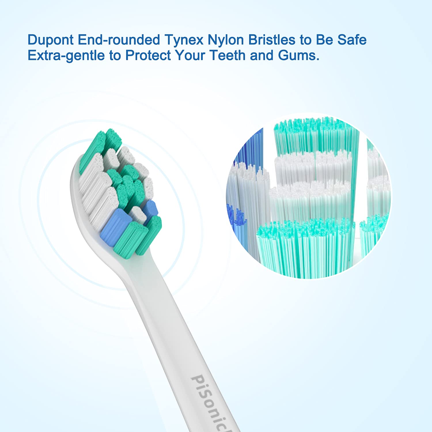 Pisonicleara Replacement Toothbrush Heads Compatible with Philips Sonicare(10 Pack), Brush Heads for Hx6920, 4100 2 Series, HX9023 Hx6240 Hx6610 Snap on Electric Tooth Brush Refill