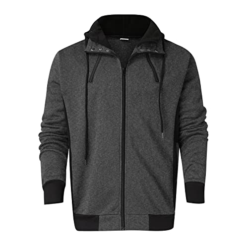 UOCUFY Graphic Hoodies for Men Motorcycle Jacket Men and Winter Casual Sweater Jacket Warm Knit Sweater Hooded Hoodie Jackets for Fashion gh01