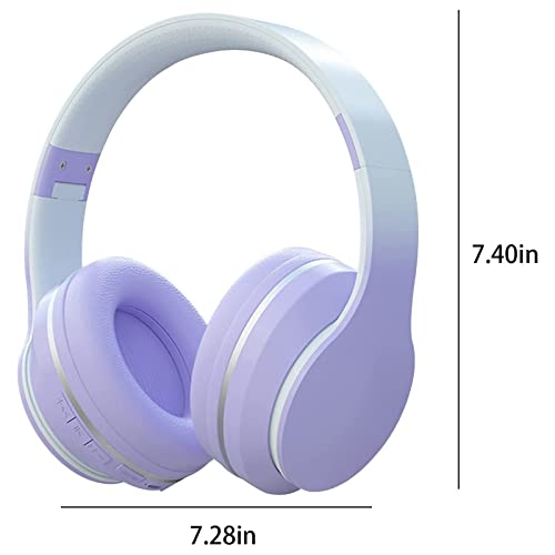 YUUAND Wireless Headphones Over The Ear with Microphone Noise Cancelling Wireless Multi Mode Stereo Sound Macaron Color Foldable Headset Bluetooth